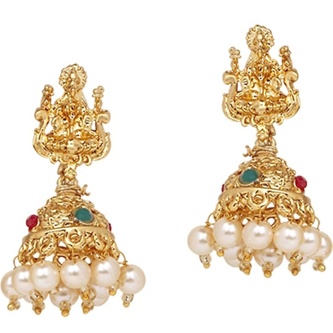 Peacock Design Ethnic Indian Traditional Long Gold Plated - Etsy