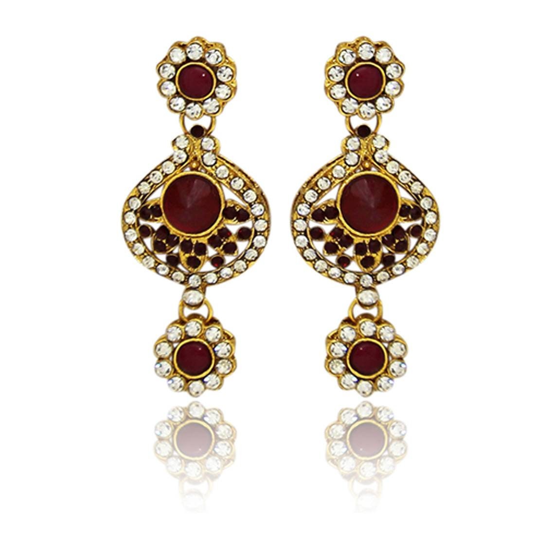 Maroon Pearl Ethnic Indian Traditional Stunning Gold Plated | Etsy