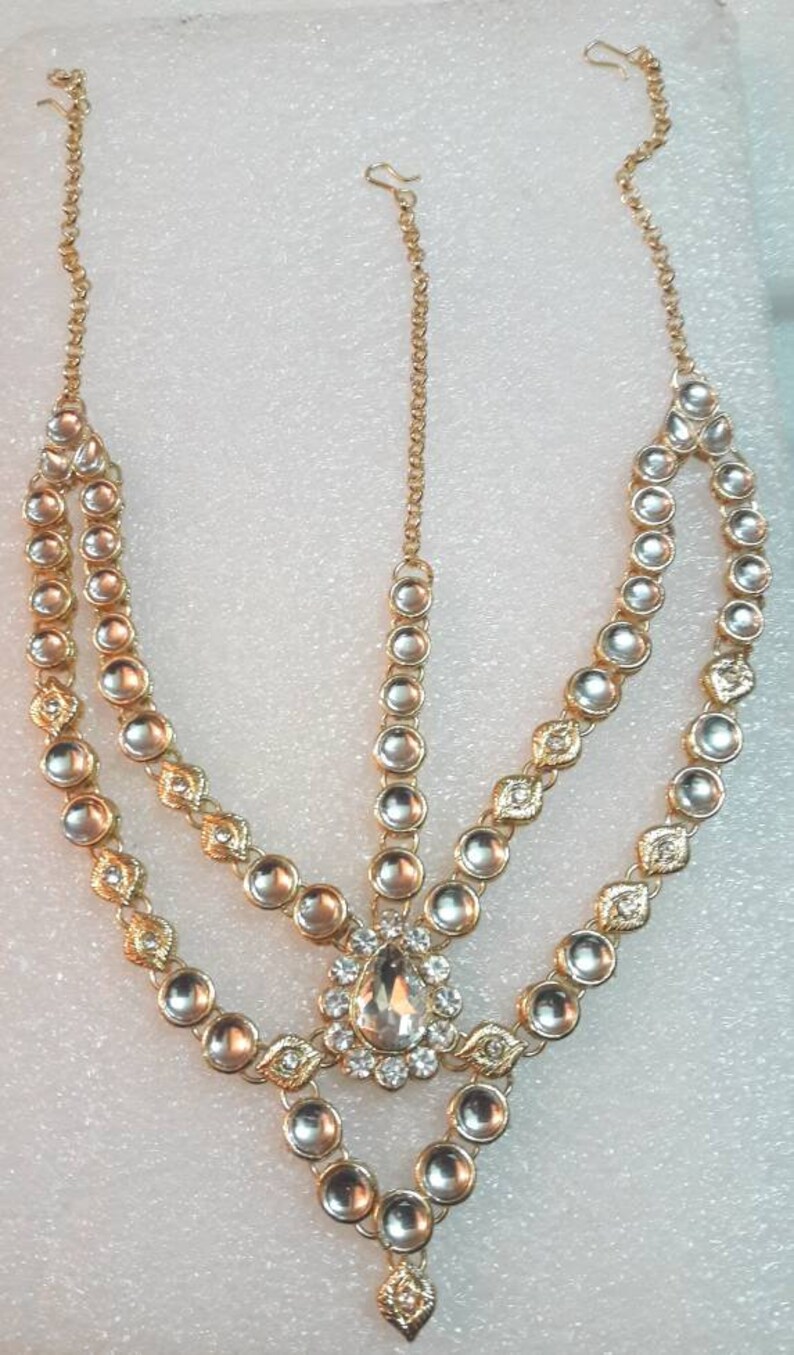 Indian Gold Plated Matha Patti Wedding Bridal Goddess Bohemian - Etsy