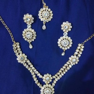 Indian Traditional Wedding Gold Plated Diamond Jewelry | Etsy