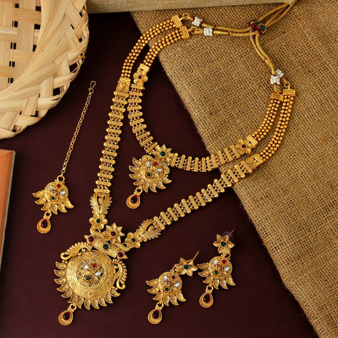 South Indian Traditional Temple Jewelry Set, Wedding & Bridal Wear ...
