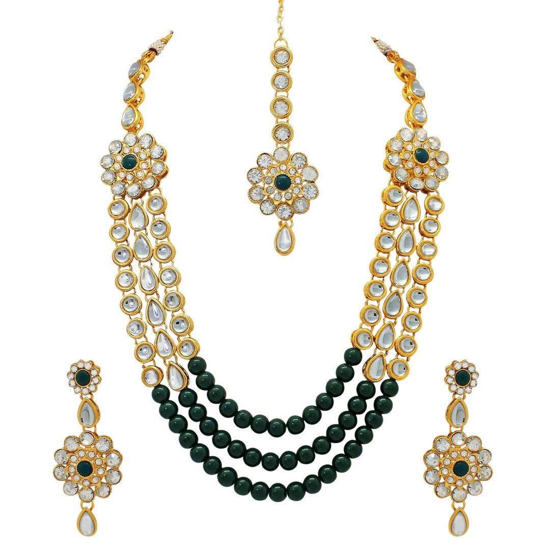 Beaded Pearl Bollywood Fashion Ethnic Indian Traditional Gold - Etsy