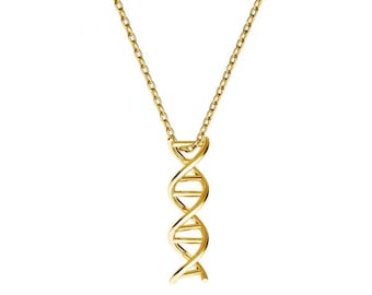 Sterling Silver DNA Necklace - Etsy