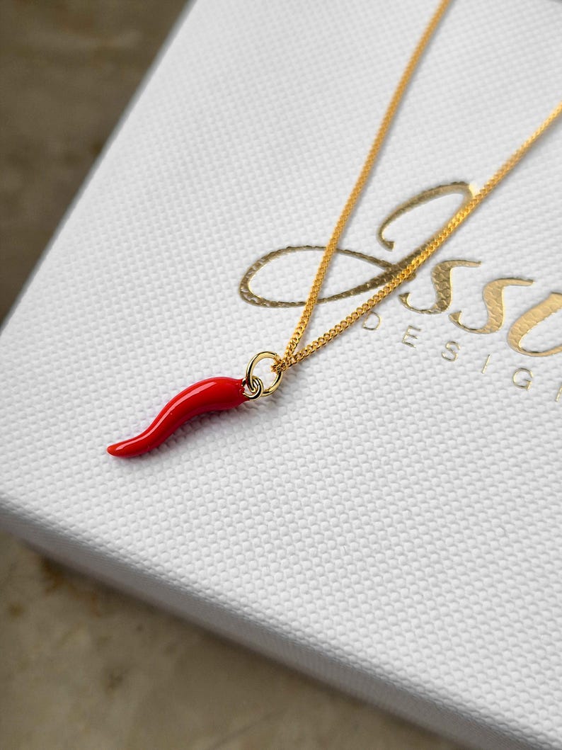 CHILLI- Necklace Sterling Silver 24K Gold Plated - Etsy