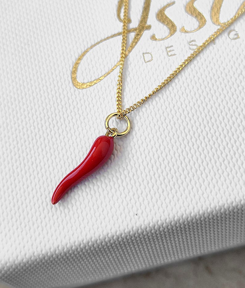 CHILLI- Necklace Sterling Silver 24K Gold Plated - Etsy