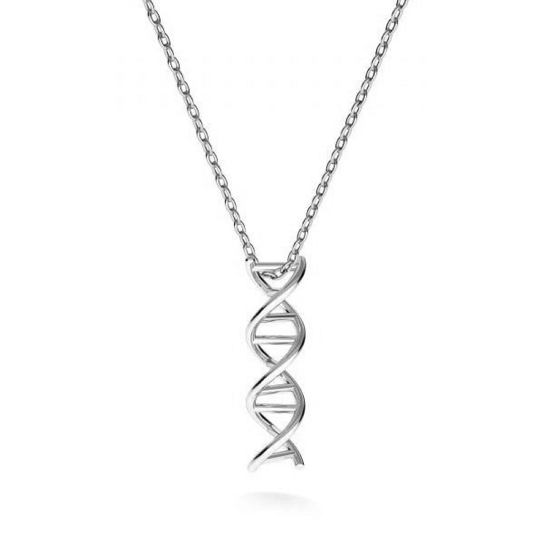 DNA Necklace - Sterling Silver, 24K Gold, 18K Rose Gold - Etsy