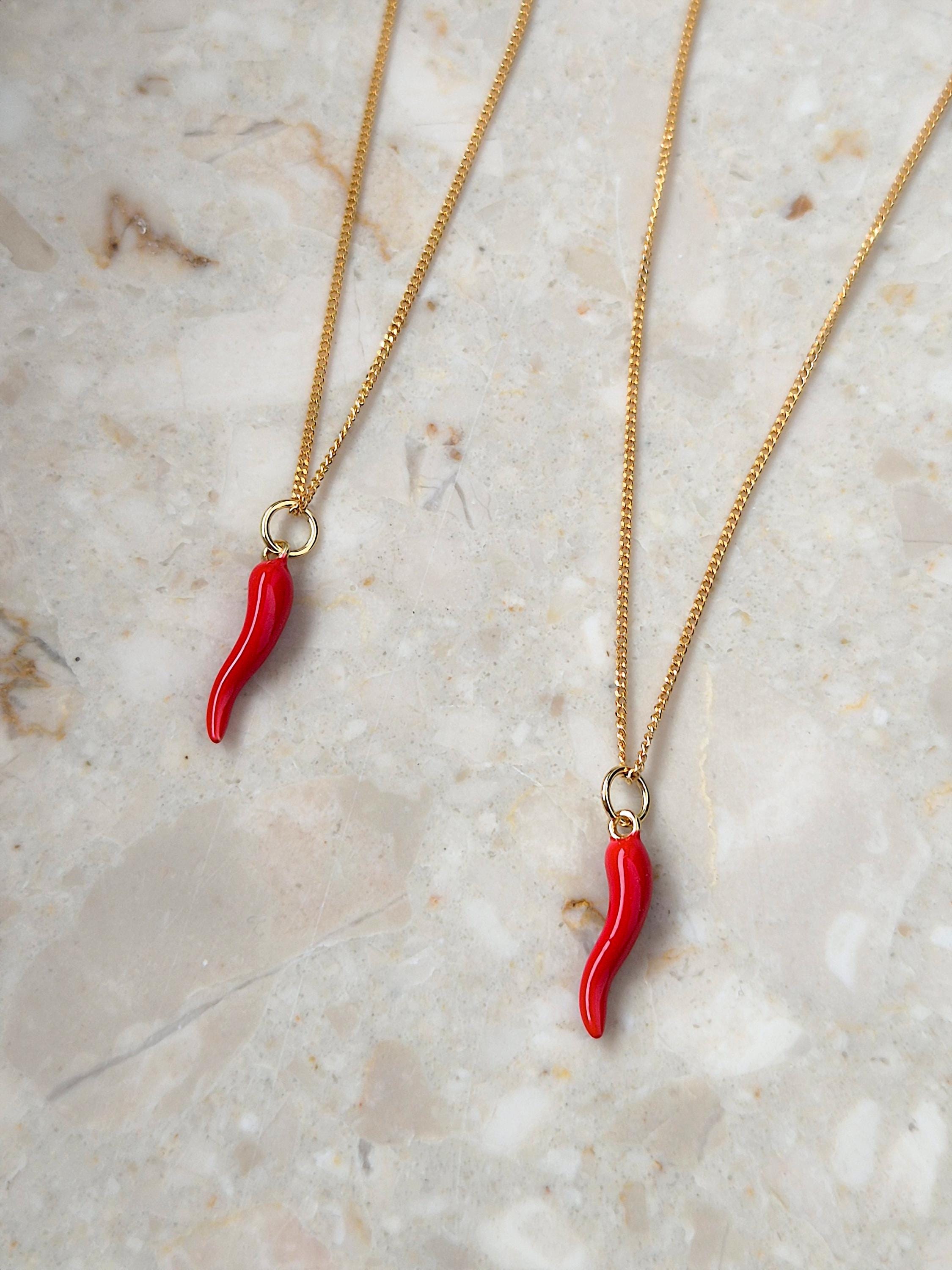 CHILLI- Necklace Sterling Silver 24K Gold Plated - Etsy