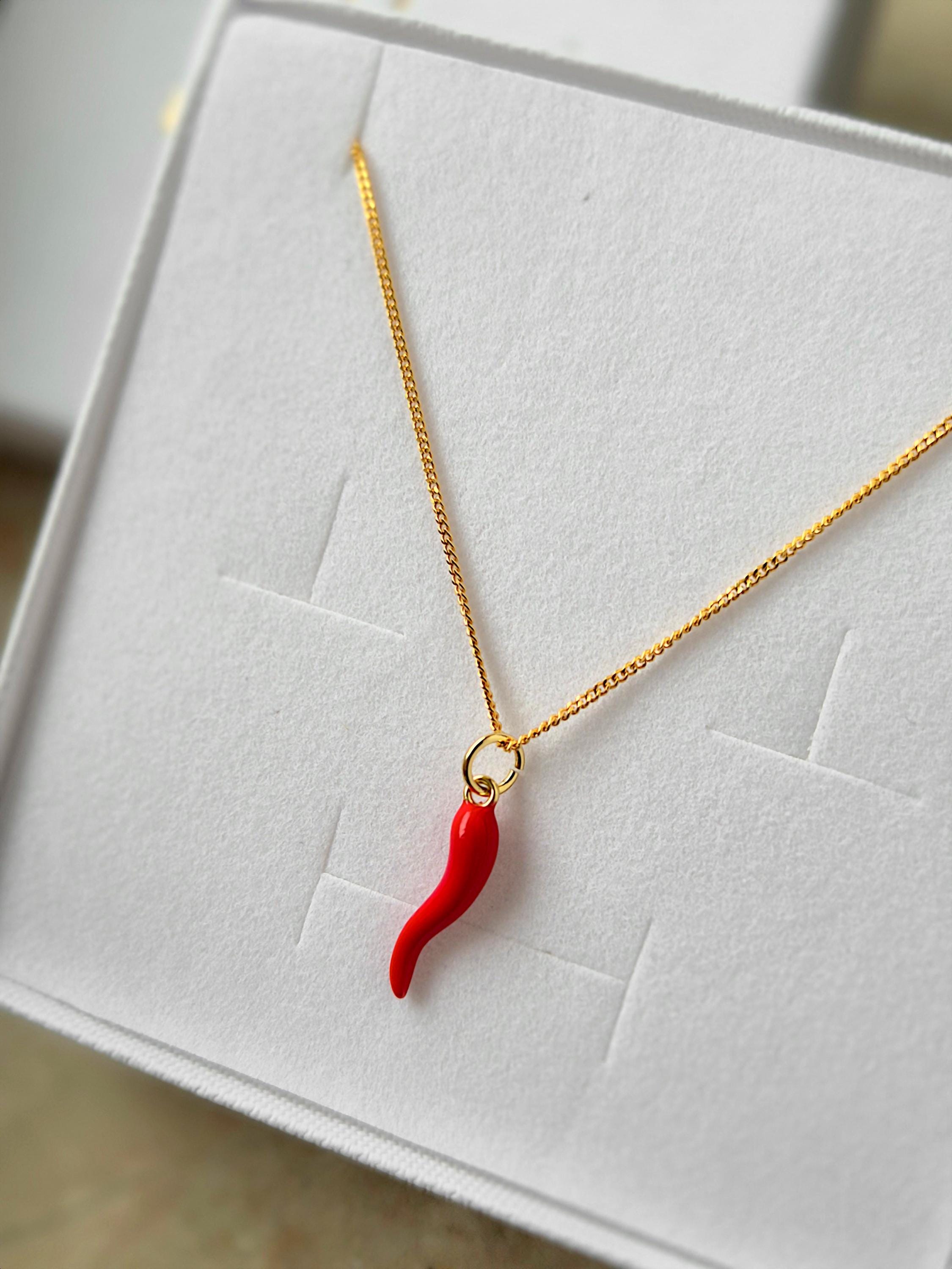 CHILLI- Necklace Sterling Silver 24K Gold Plated - Etsy