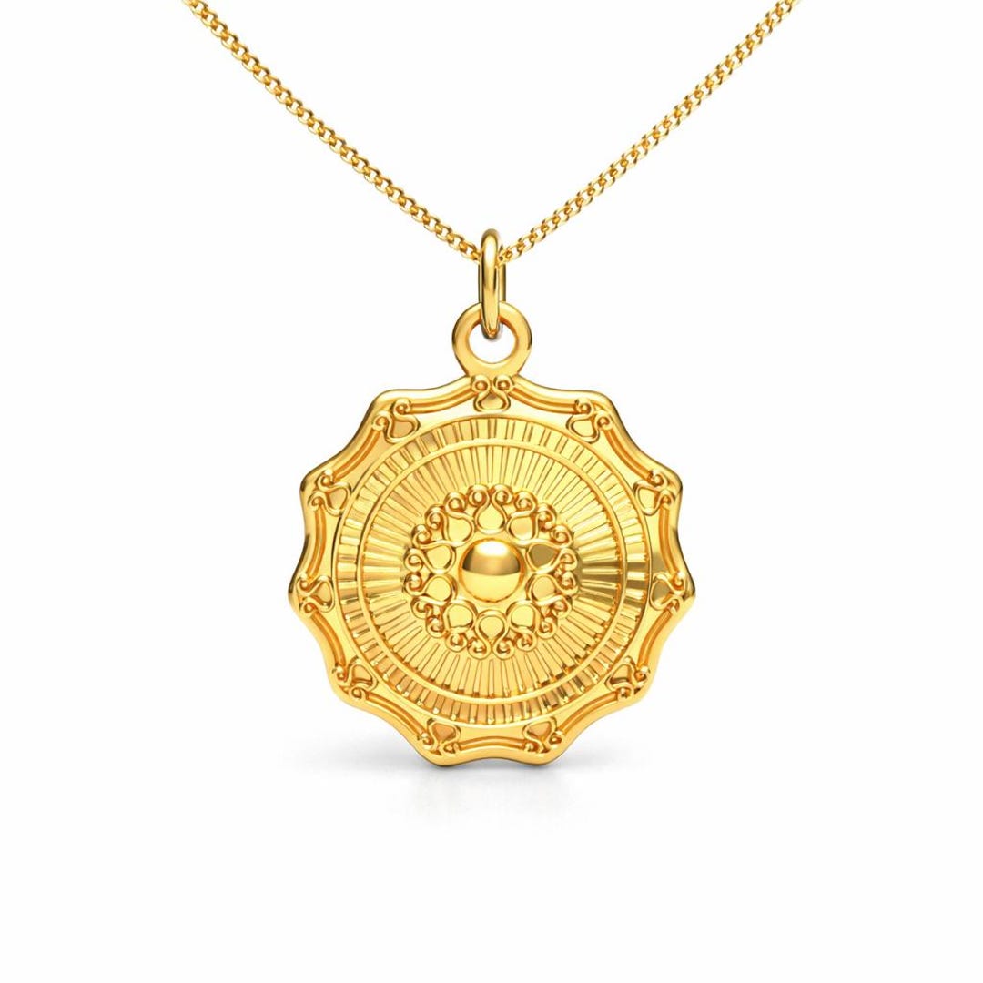 Necklace 925 Silver Medallion Amulet Gold Plated 24K Rose Gold 18K - Etsy