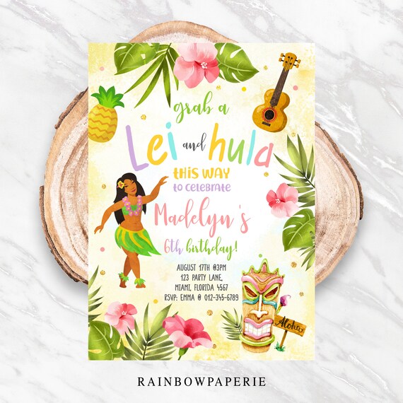 Hawaiian Party Invitation Wording