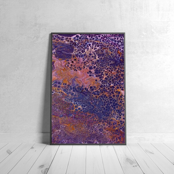 Purple Abstract Art - Etsy UK