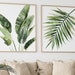 Watercolor Tropical Leaves, Set of 2 Botanical Prints, Greenery ...