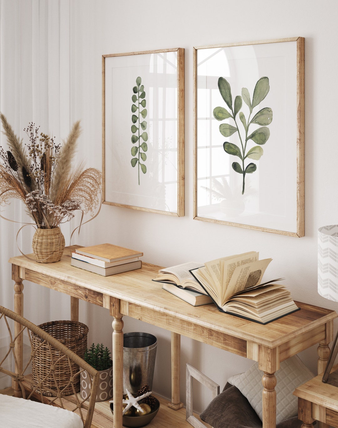 Watercolor Abstract Greenery, Set of 2 Prints, Minimalist Wall Decor ...