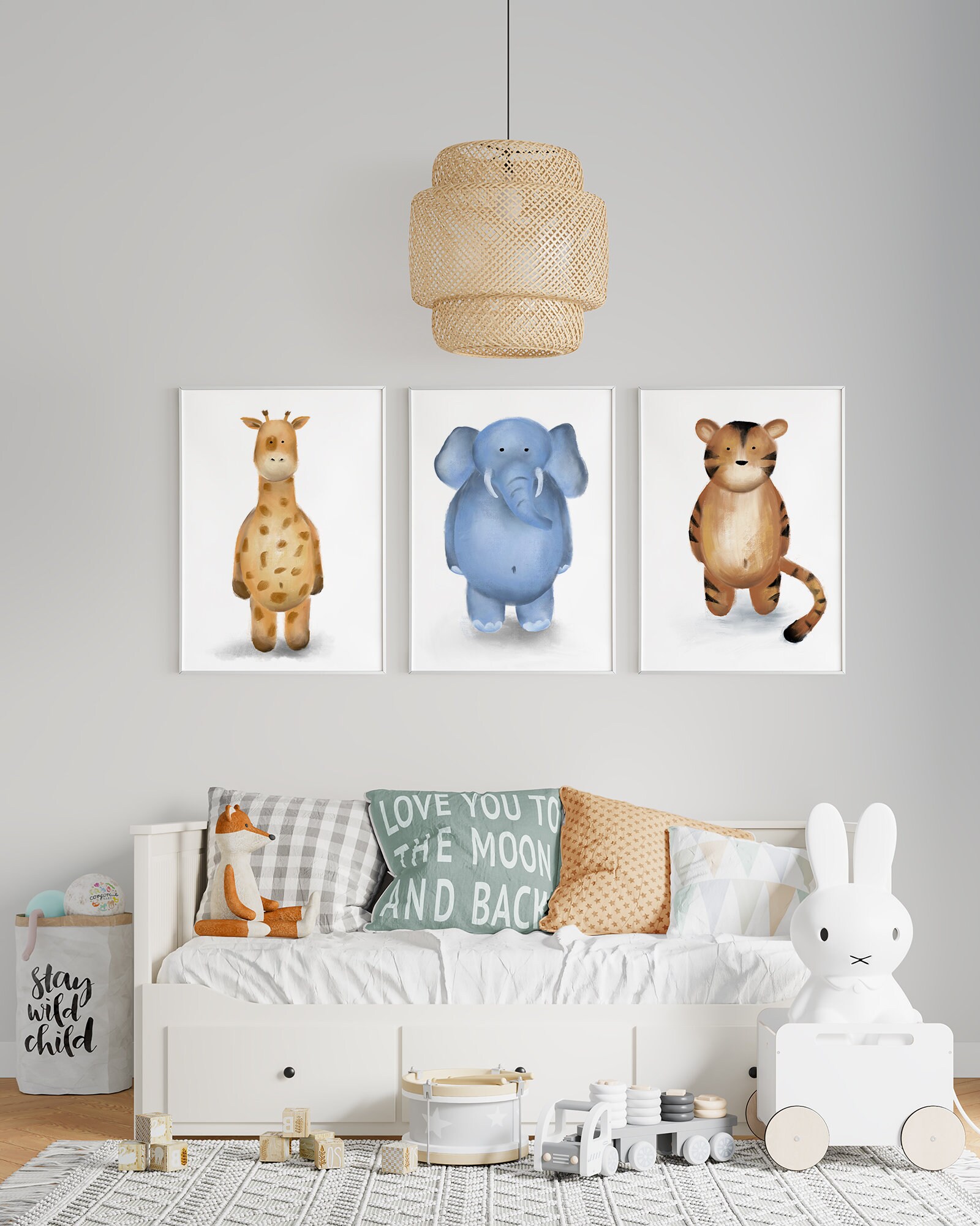 Minimalist Baby Animals Nursery Wall Decor Kid's Wall - Etsy