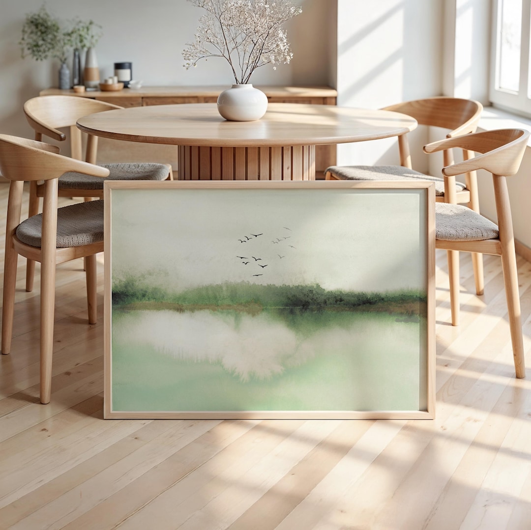 Green Landscape Abstract Watercolor Print – Abstract Nature Wall Art ...