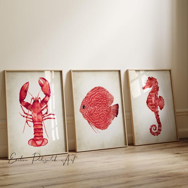 Seahorse Painting - Etsy UK