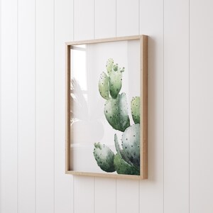 Cactus Duo Set – Watercolor Succulent Wall Art, Minimalist Greenery ...