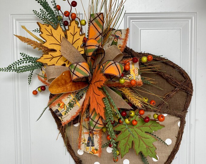 Fall Door Hanger, Fall Decor, Fall Wreath, Acorn, Harvest, Thanksgiving ...