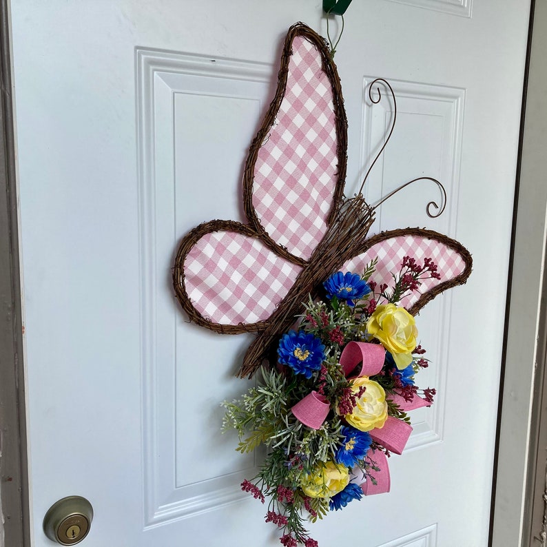 Butterfly Wreath Spring Wreath Spring Door Hanger Butterfly - Etsy