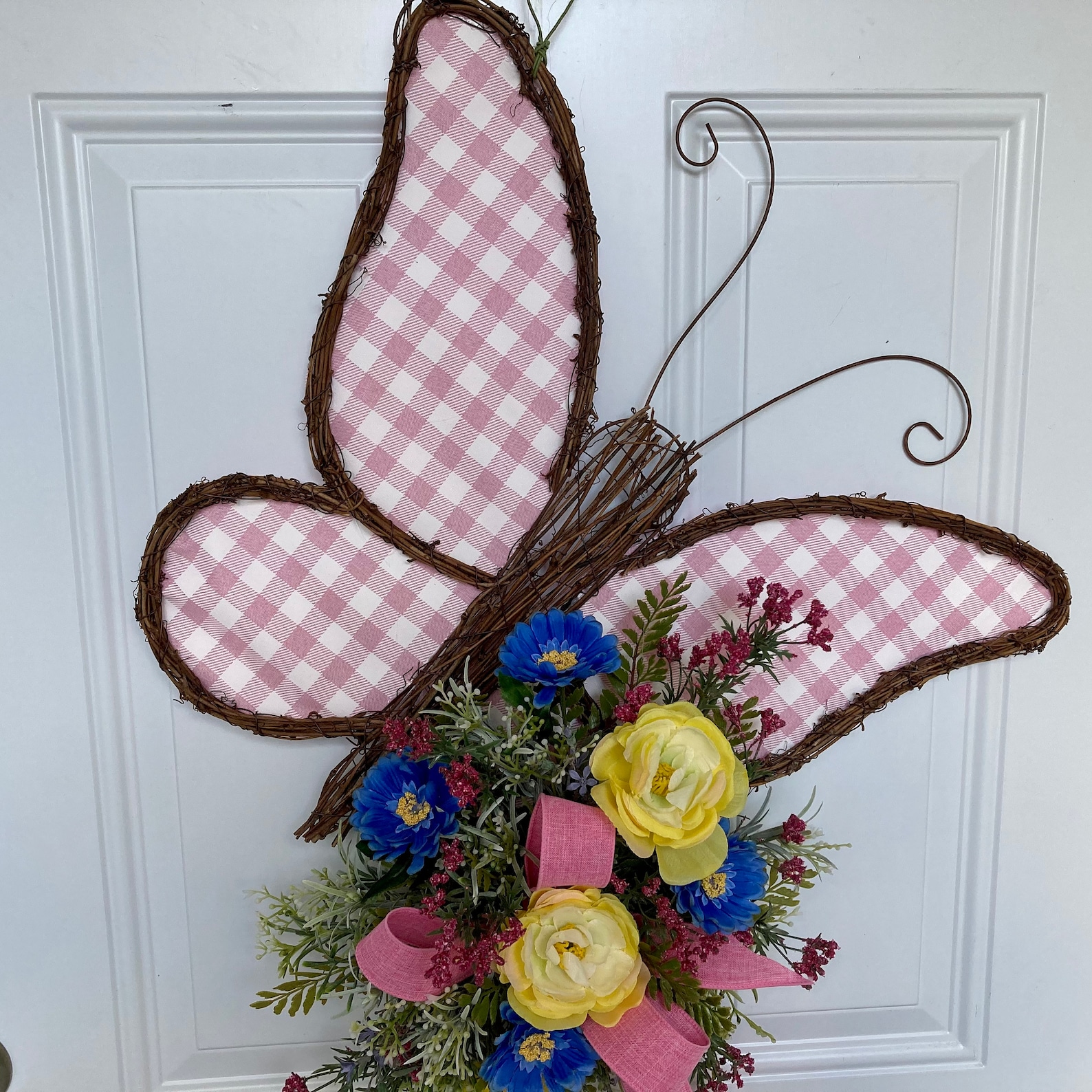 Butterfly Wreath Spring Wreath Spring Door Hanger Butterfly - Etsy