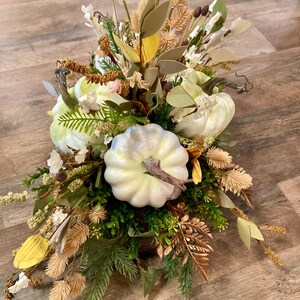 Fall Centerpiece, Neutral Fall, Fall Decor, Thanksgiving Centerpiece ...