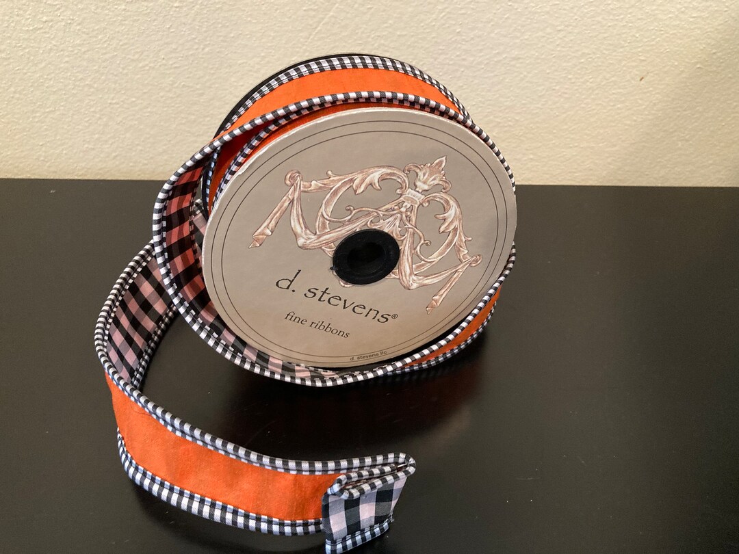 D Stevens Ribbon, Orange Ribbon, Tangerine Ribbon, Designer Ribbon, 1.5 ...