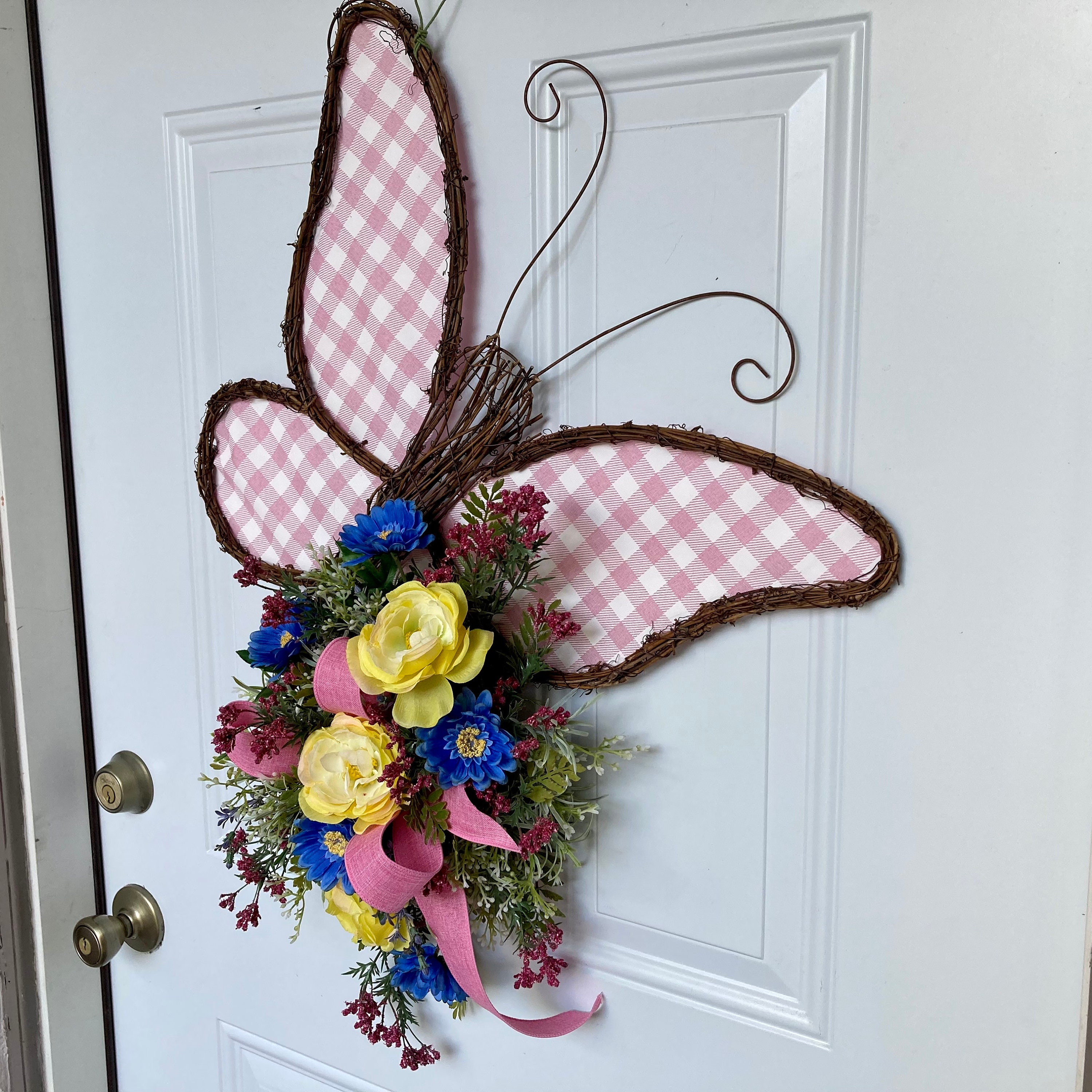Butterfly Wreath Spring Wreath Spring Door Hanger Butterfly - Etsy