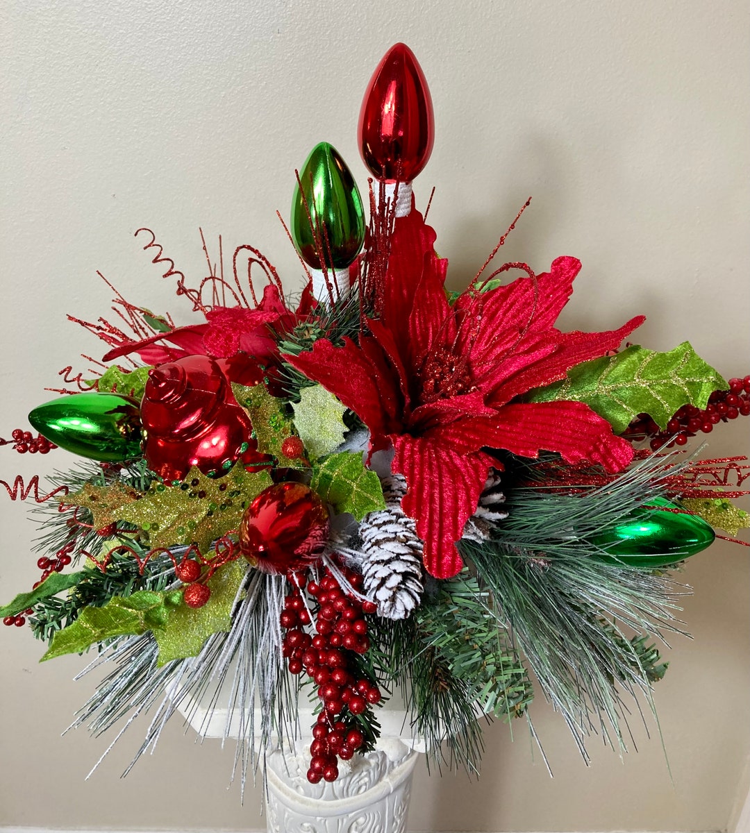 Christmas Centerpiece, Christmas Decor, Christmas, Holiday Decor ...