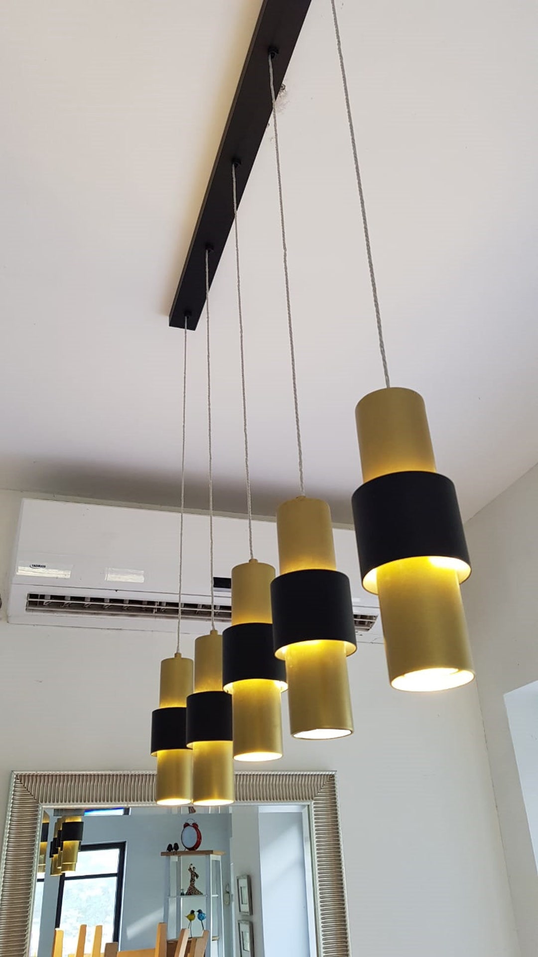 Chandelier Lighting Brass Pendent Ceiling Lamp Vanity Light Fixture ...