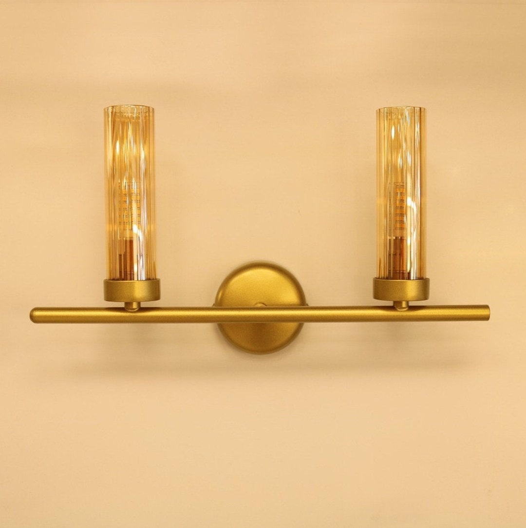 Wall Decor Double Gold Brass Lighting Lamp Vanity Light Fixture, Wall ...