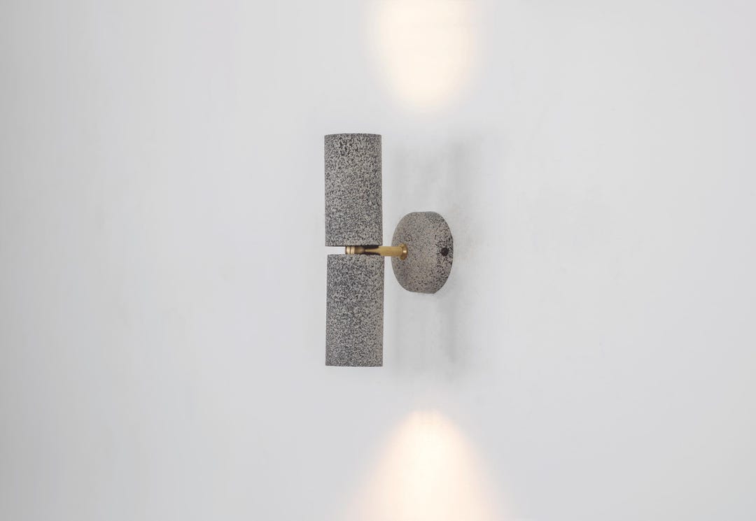 Concrete Gray up Down Sconce | Industrial Brutalist Wall Light | Modern ...
