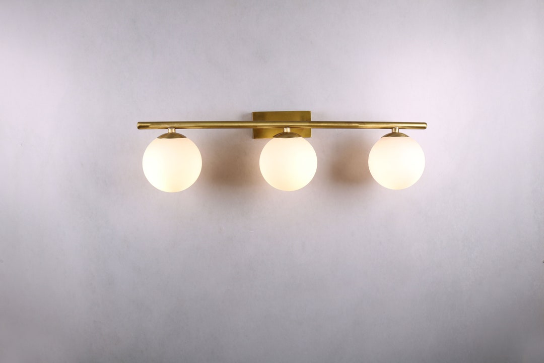 Wall Decor Trio Gold Brass Lighting Lamp Vanity Light Fixture, Wall ...