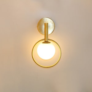 Hoop Wall Lighting - Brass Gold Wall Lamp Vanity Light Fixture, Wall ...