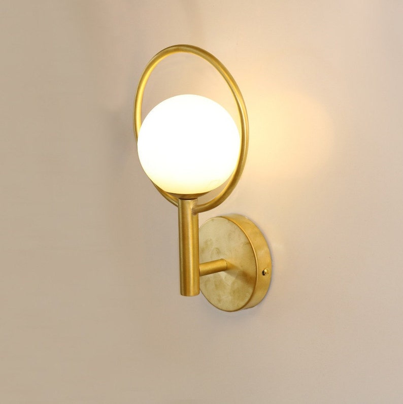 Hoop Wall Lighting Brass Gold Wall Lamp Vanity Light - Etsy