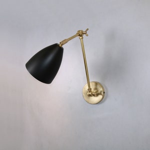 Long Wall Lamp, Black Bedside Wall Lamp, Long Arm Wall Lamp Sconce ...