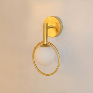 Hoop Wall Lighting - Brass Gold Wall Lamp Vanity Light Fixture, Wall ...