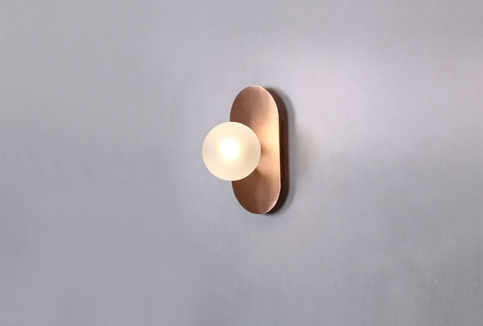 Ellipse Copper Wall Lighting - Copper Globe Wall Lamp Vanity Light ...