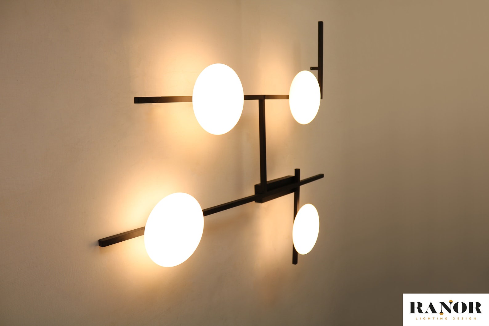 Black Wall Lighting - Harmony Model 2 - Ranor Lighting Design - Etsy