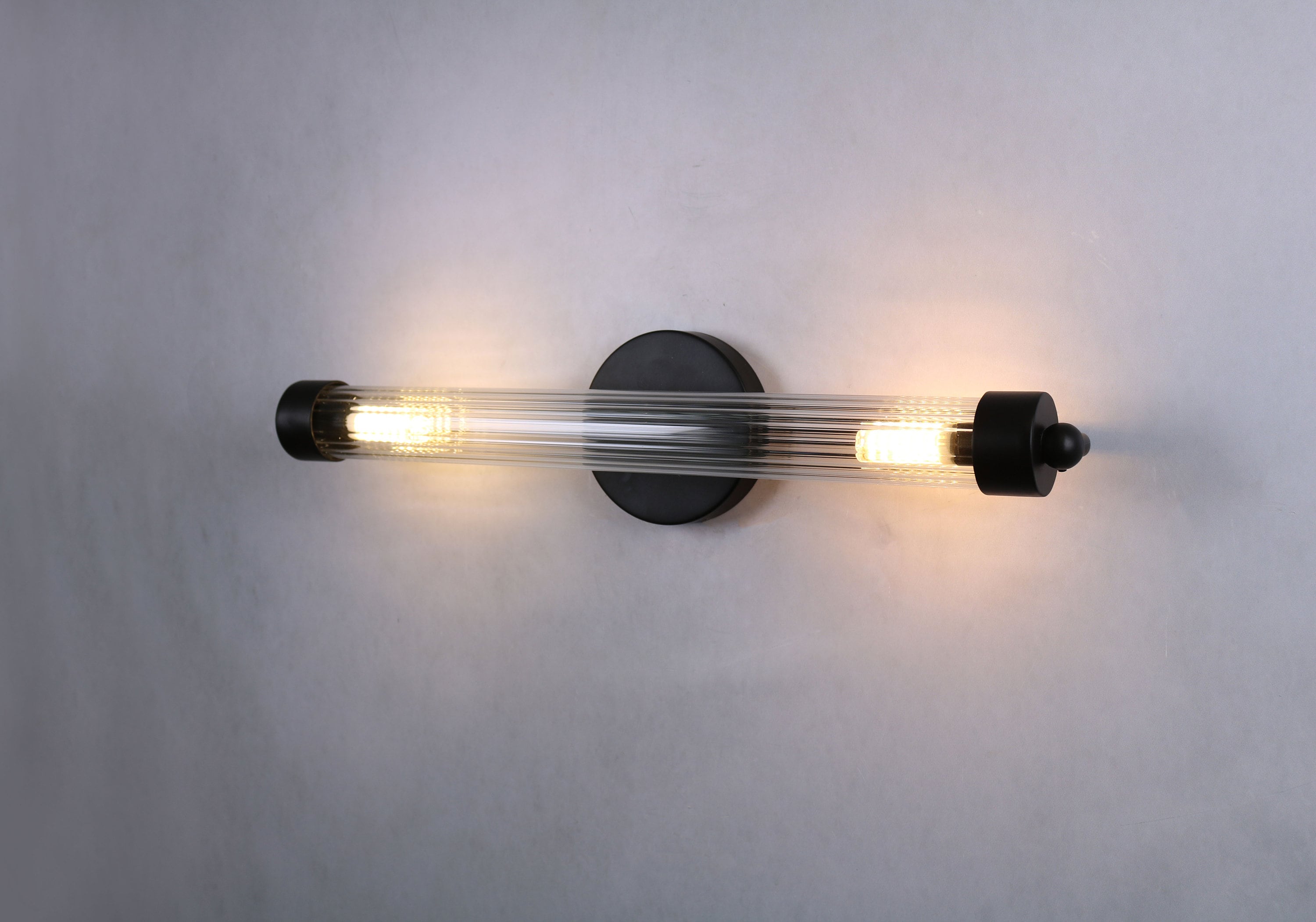 Double Black Prism Wall Light Brass Lighting Lamp Vanity Light Fixture ...