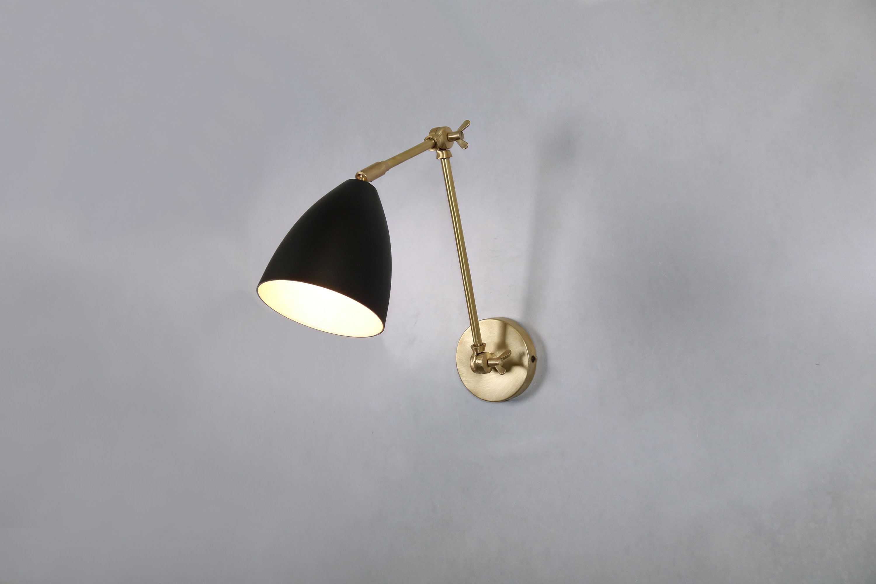 Long Wall Lamp, Black Bedside Wall Lamp, Long Arm Wall Lamp Sconce ...
