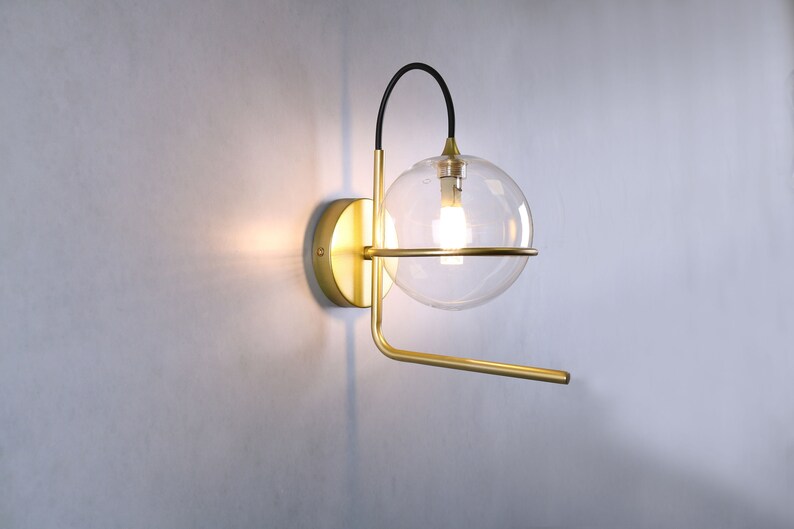 Wall Pendent Light Brass Gold Wall Lamp Vanity Light - Etsy