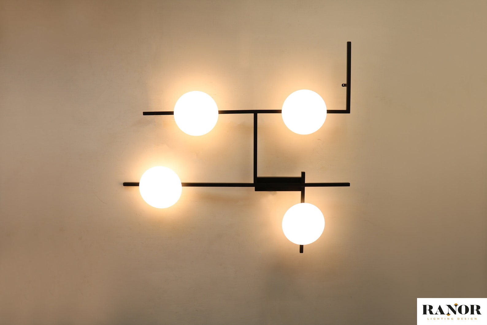Black Wall Lighting - Harmony Model 2 - Ranor Lighting Design - Etsy