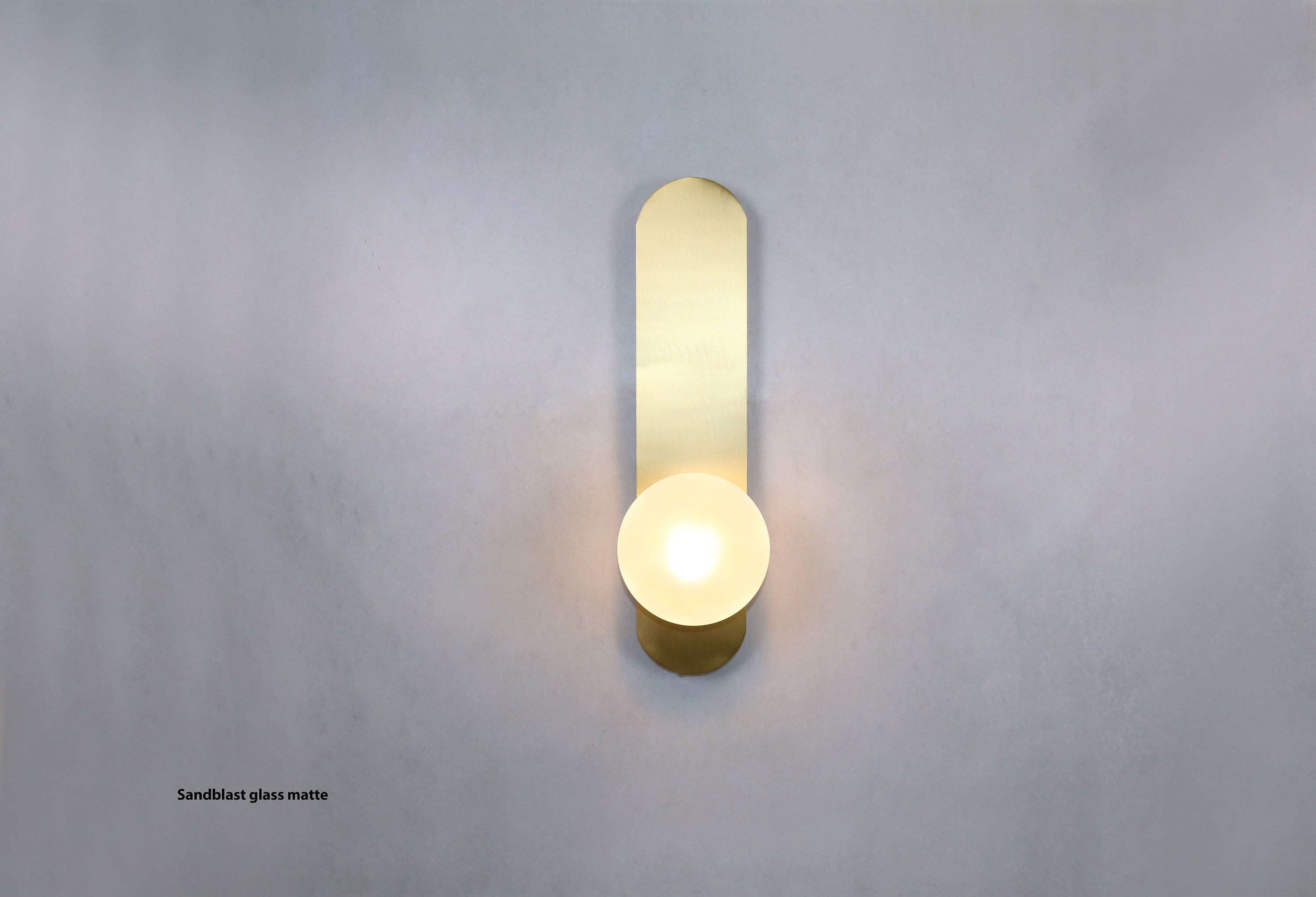 Ellipse Wall Lighting - Brass Gold Globe Wall Lamp Vanity Light Fixture ...