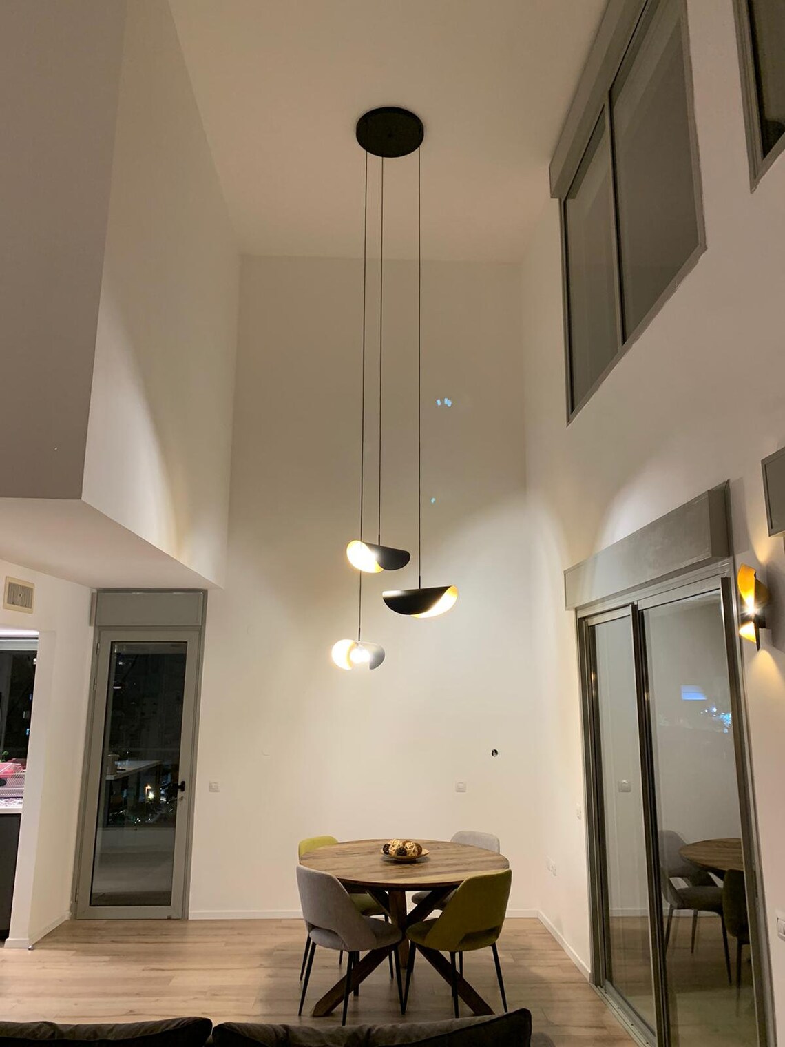 Contemporary Black Chandelier Geometric Pendant Light | Etsy