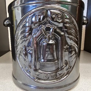 VTG 1970s Ceramic Liberty Bell Cookie Jar Canister Bronze Glaze - Etsy