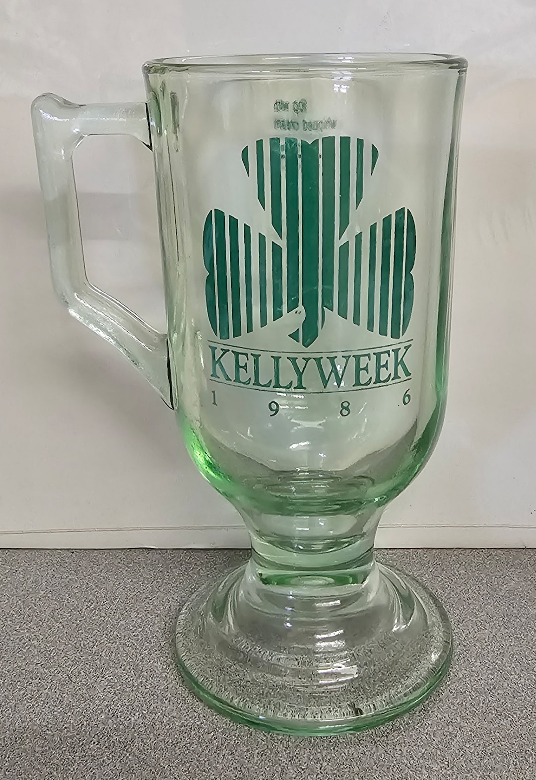 Kelly Week 1986 Irish Coffee Beverage Glasses Green New Vintage (set of ...