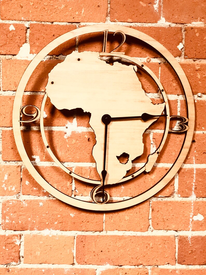 Custom Bespoke Map of Africa Map Clock - Etsy Hong Kong