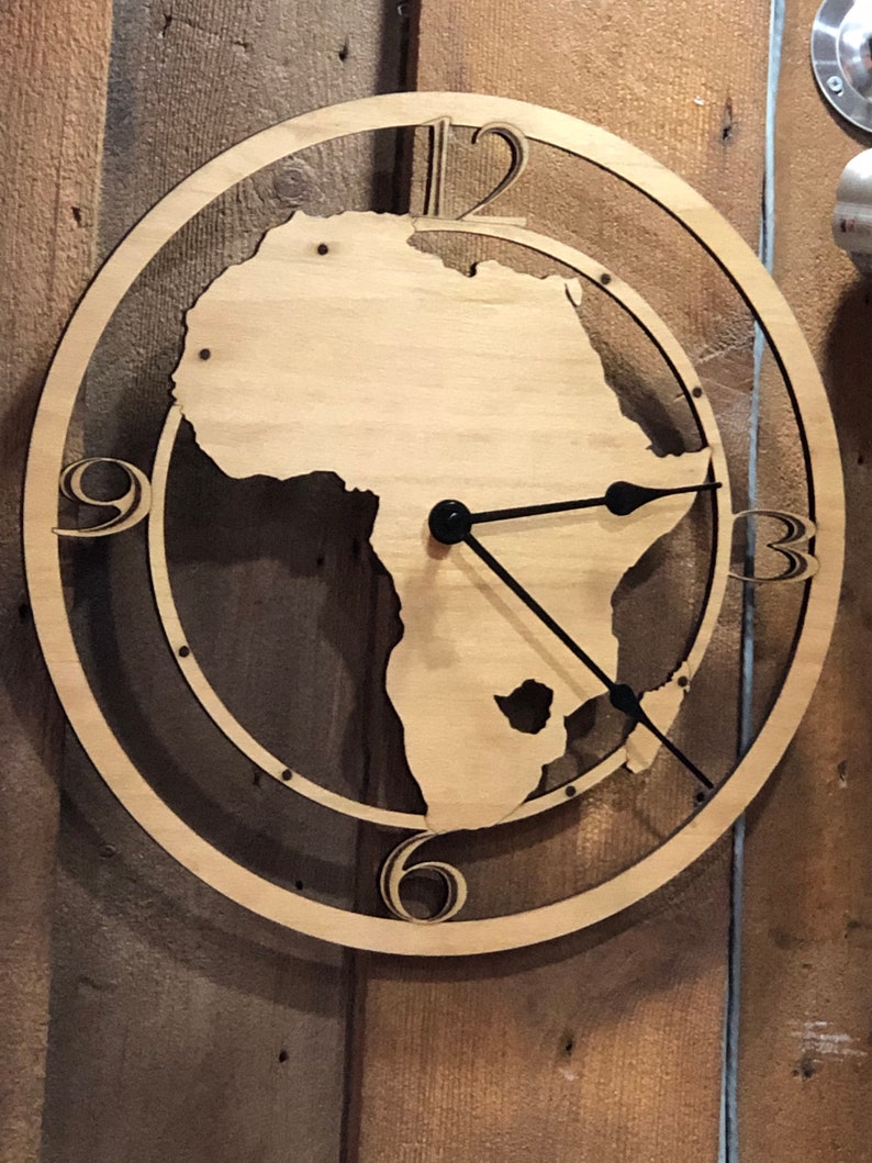 Custom Bespoke Map of Africa Map Clock - Etsy Hong Kong