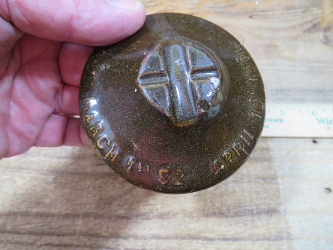Vintage 3 Stoneware Jar Lid Patent March 1st 1892 - Etsy