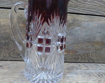Ruby Red Pitcher - Etsy